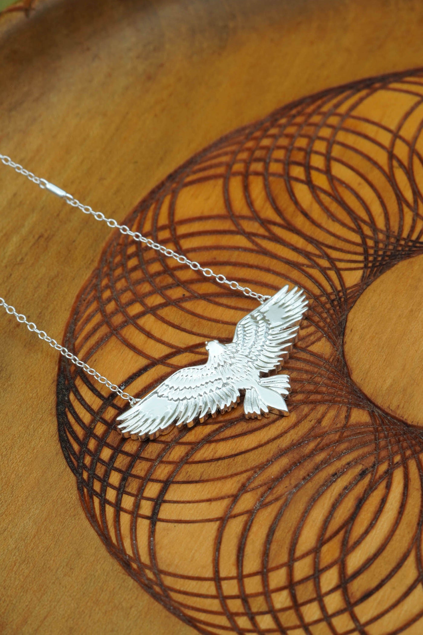 Soar Necklace Silver | Symbolic Hawk Bird Jewellery