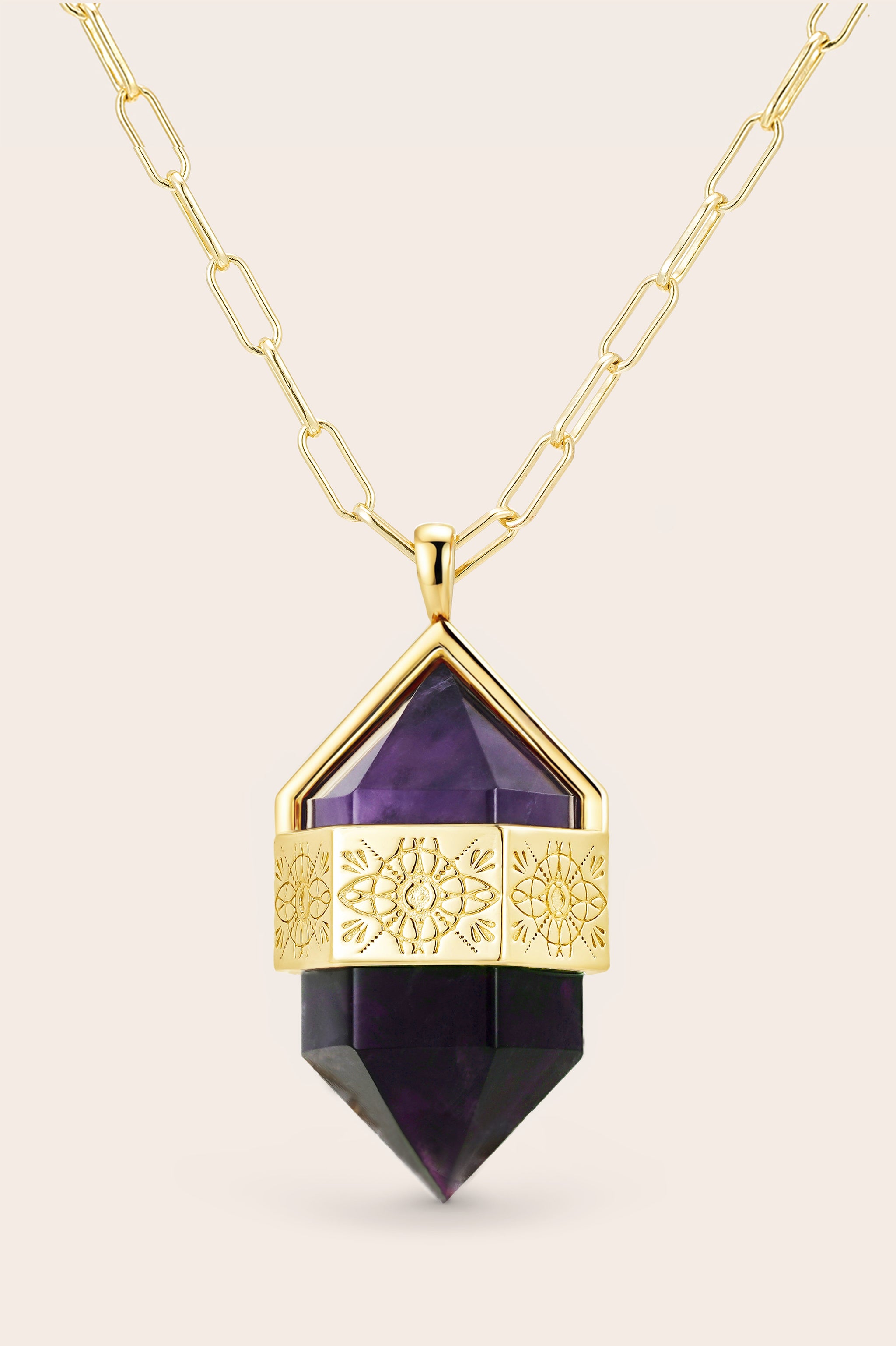 Amethyst Necklace Gold | Spiritual Protection Jewellery