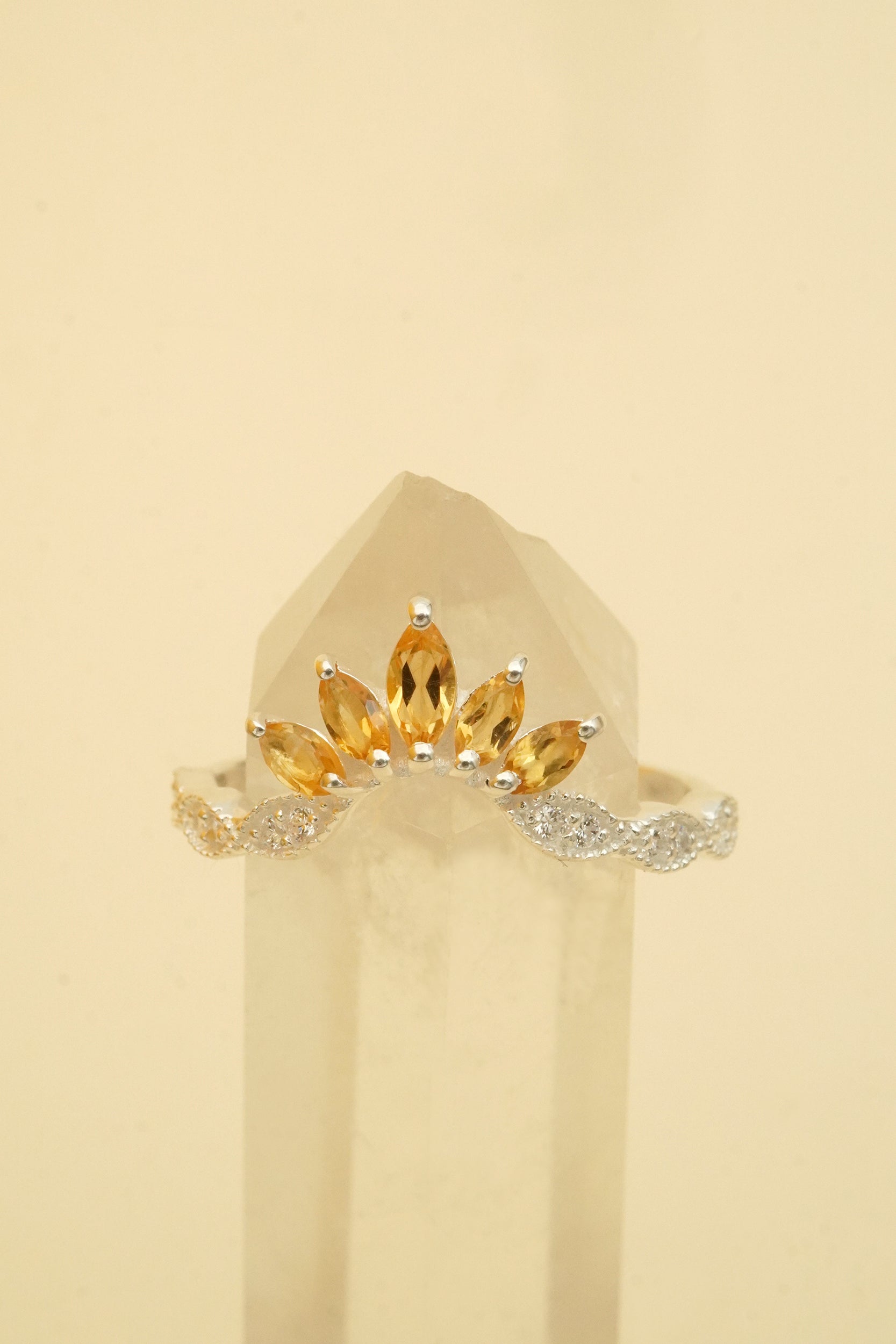 First Light Ring | Silver Citrine Ring for New Beginnings