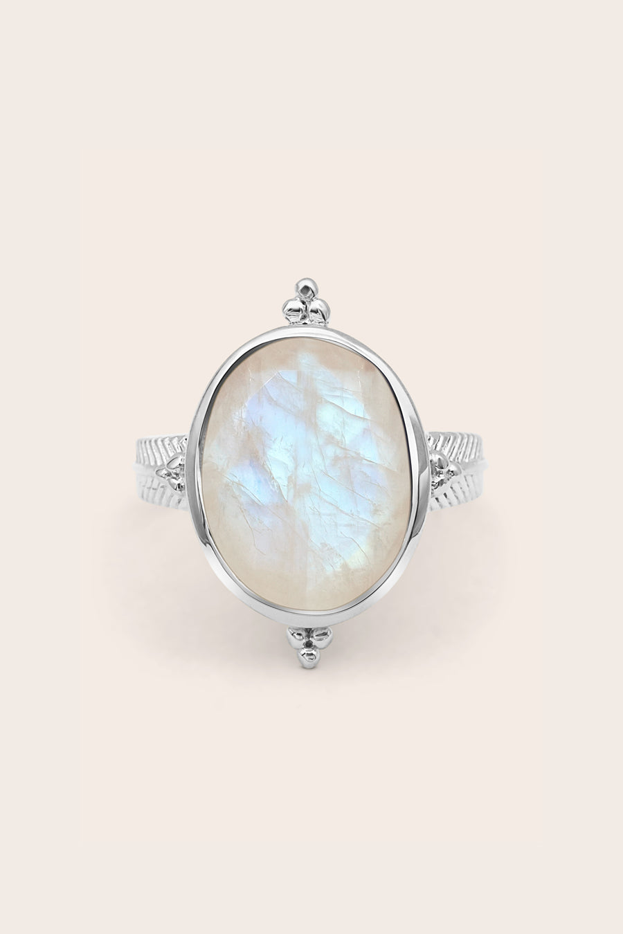 Silver Guardian Angel Moonstone Ring | Cloud Nine Jewellery NZ