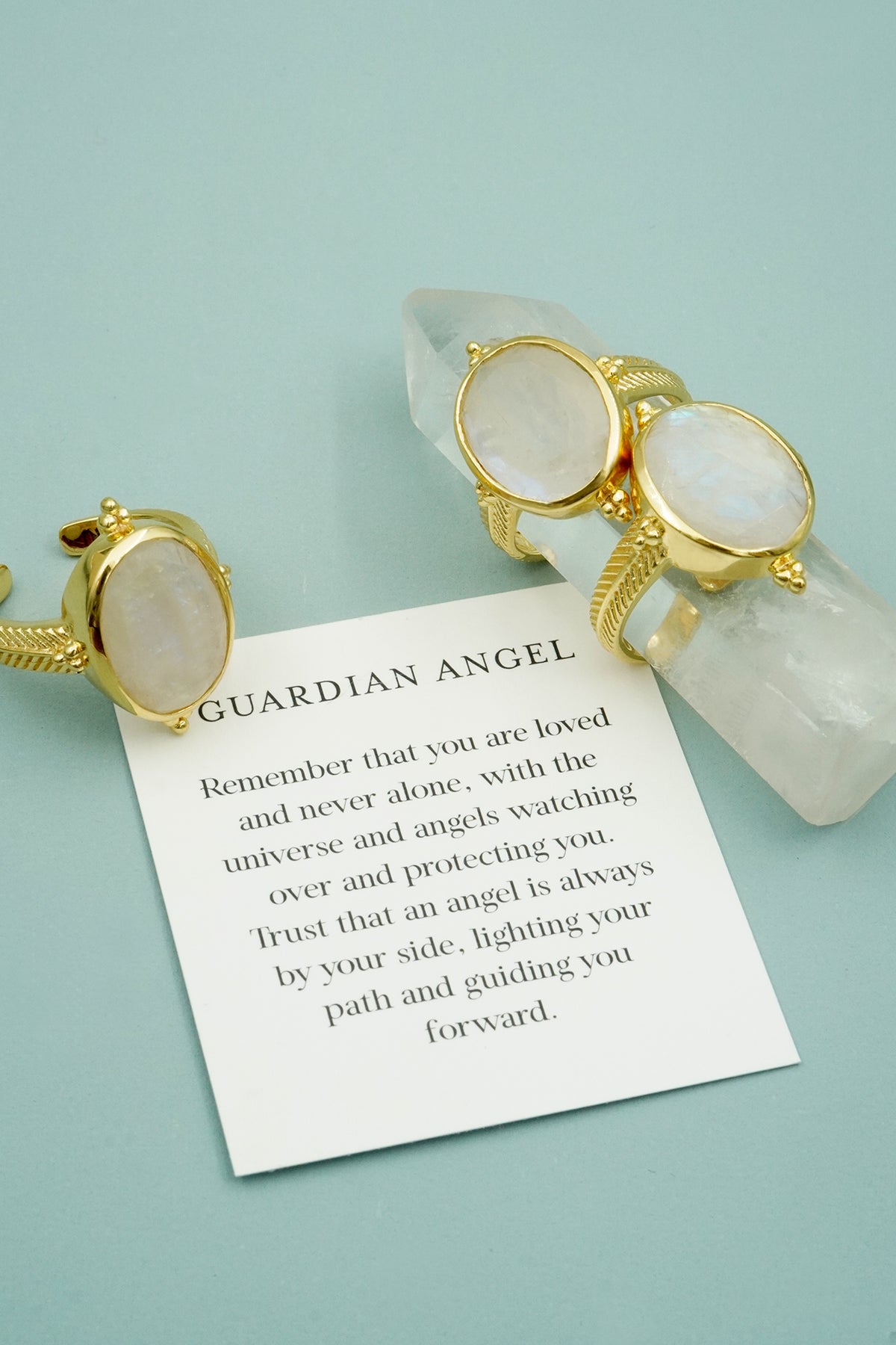 Guardian Angel Moonstone Ring | Cloud Nine Jewellery NZ