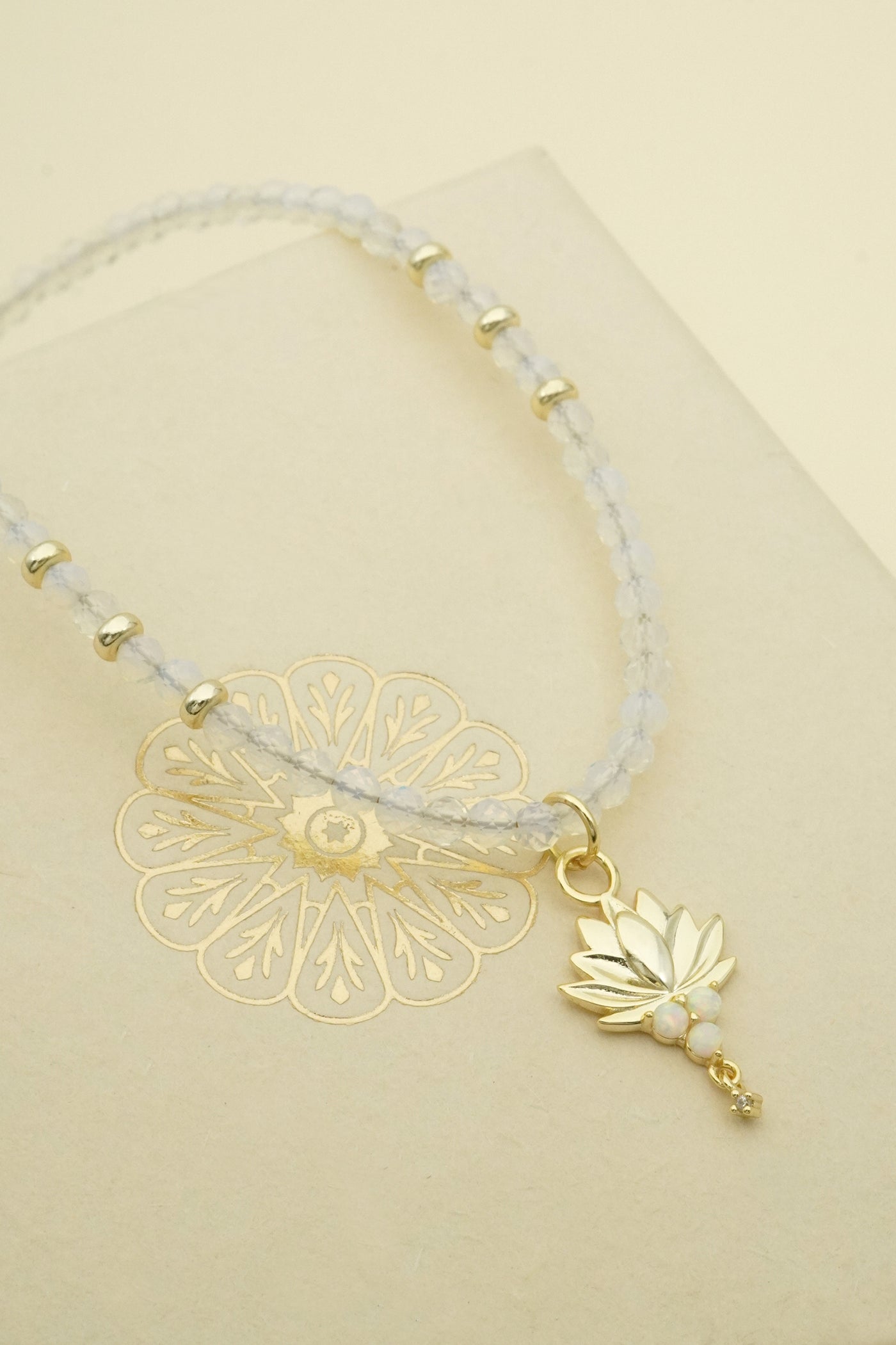 Lotus New Beginnings Necklace | Gold Opal Lotus Necklace NZ