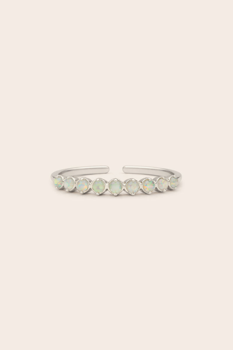 Opal Whisper Ring | Silver Adjustable Opal Ring NZ