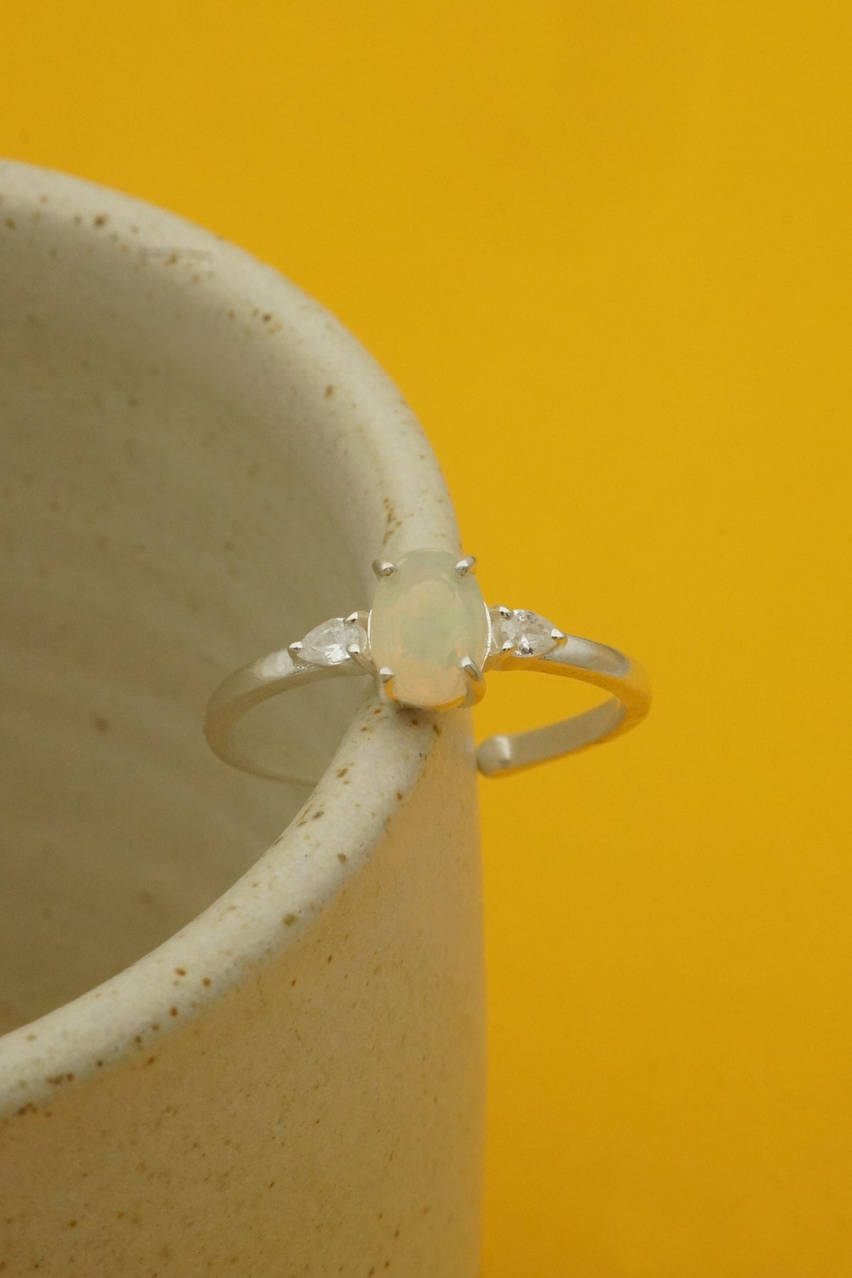 Silver Opal Presence Ring | Meaningful Opal Jewellery NZ