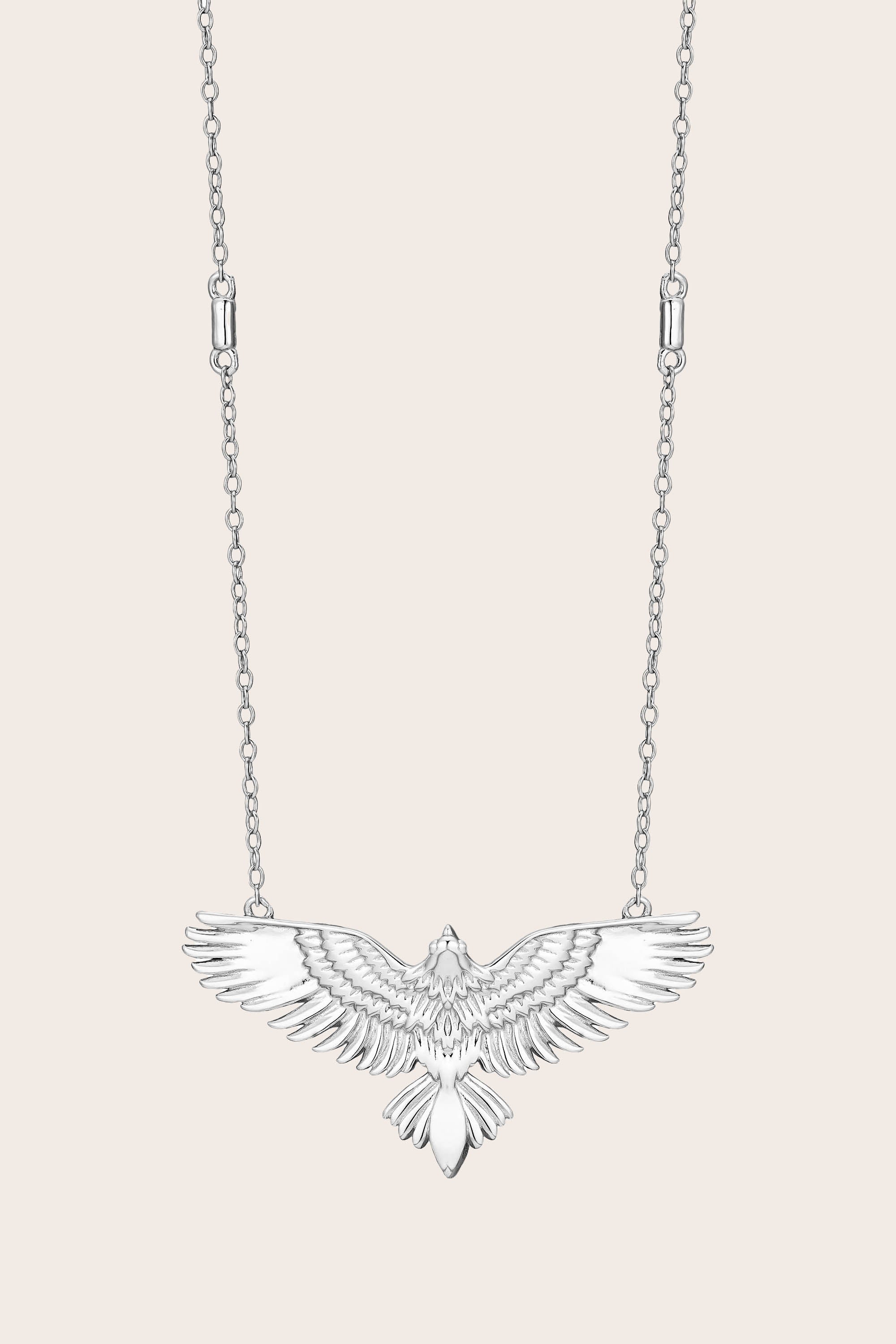 Soar Necklace Silver | Symbolic Hawk Bird Jewellery