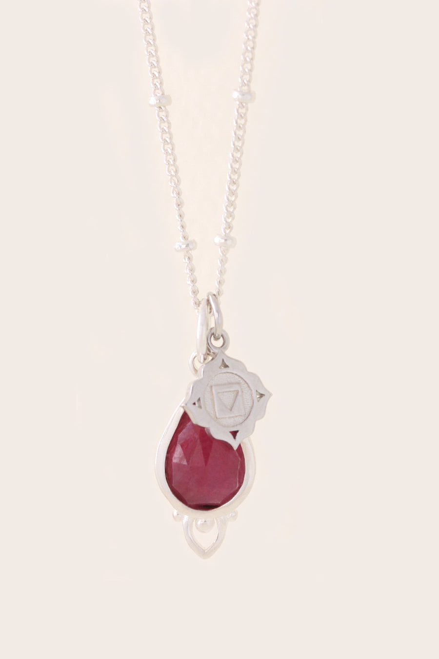 Root Chakra Necklace Silver I Crystal Jewellery NZ